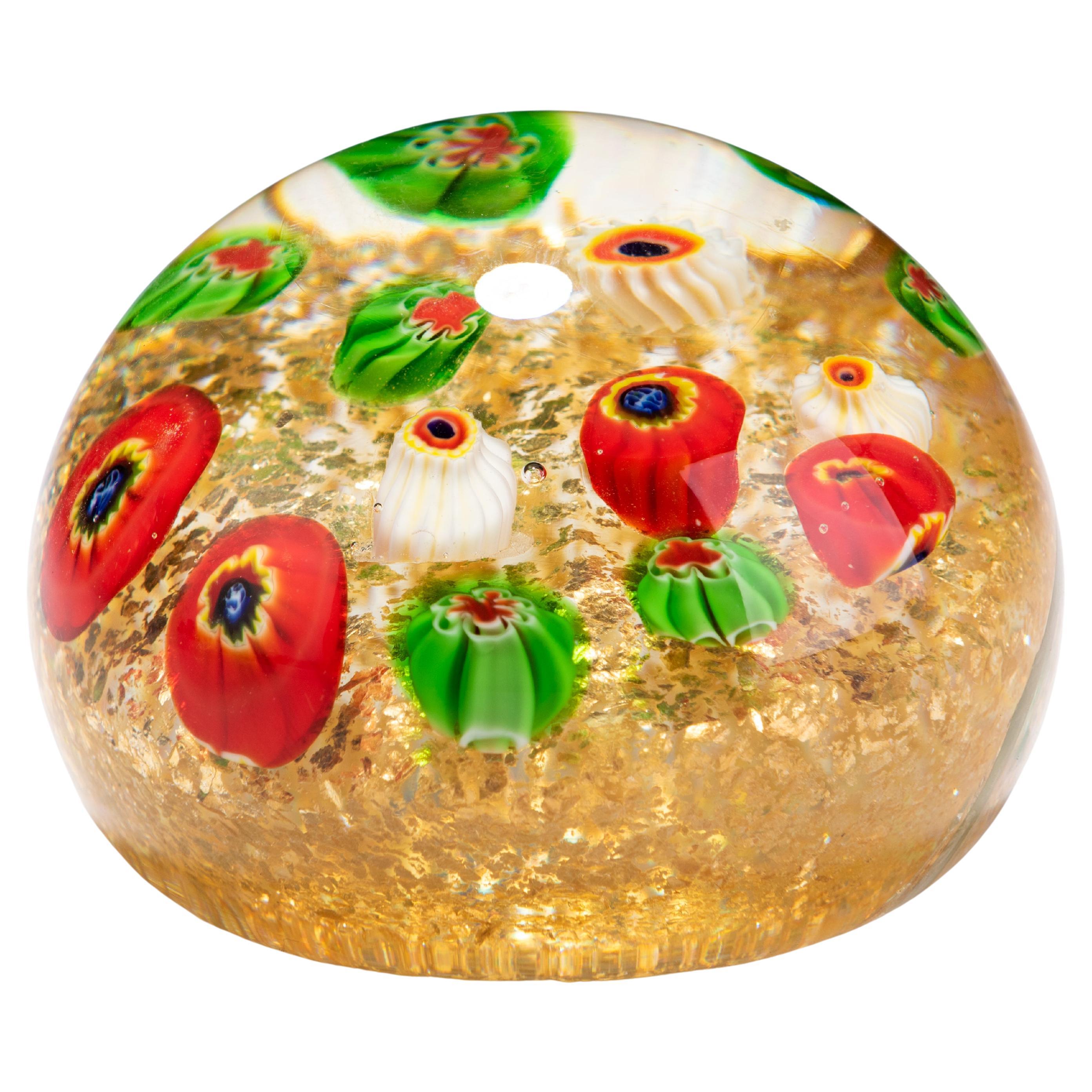 Italian Murano Venetian Mid-Century Glass Millefiori Designer ...
