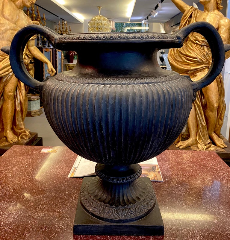 Italian Neoclassical 19th Century Black-Ground Terracotta Vase For Sale ...
