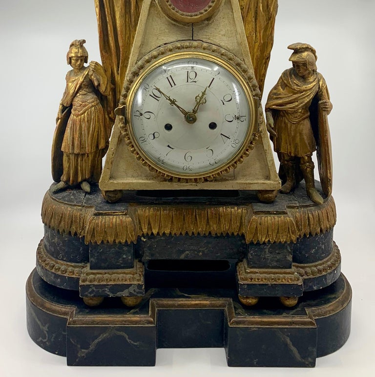 Italian Neoclassical Parcel-Gilt Clock For Sale at 1stDibs