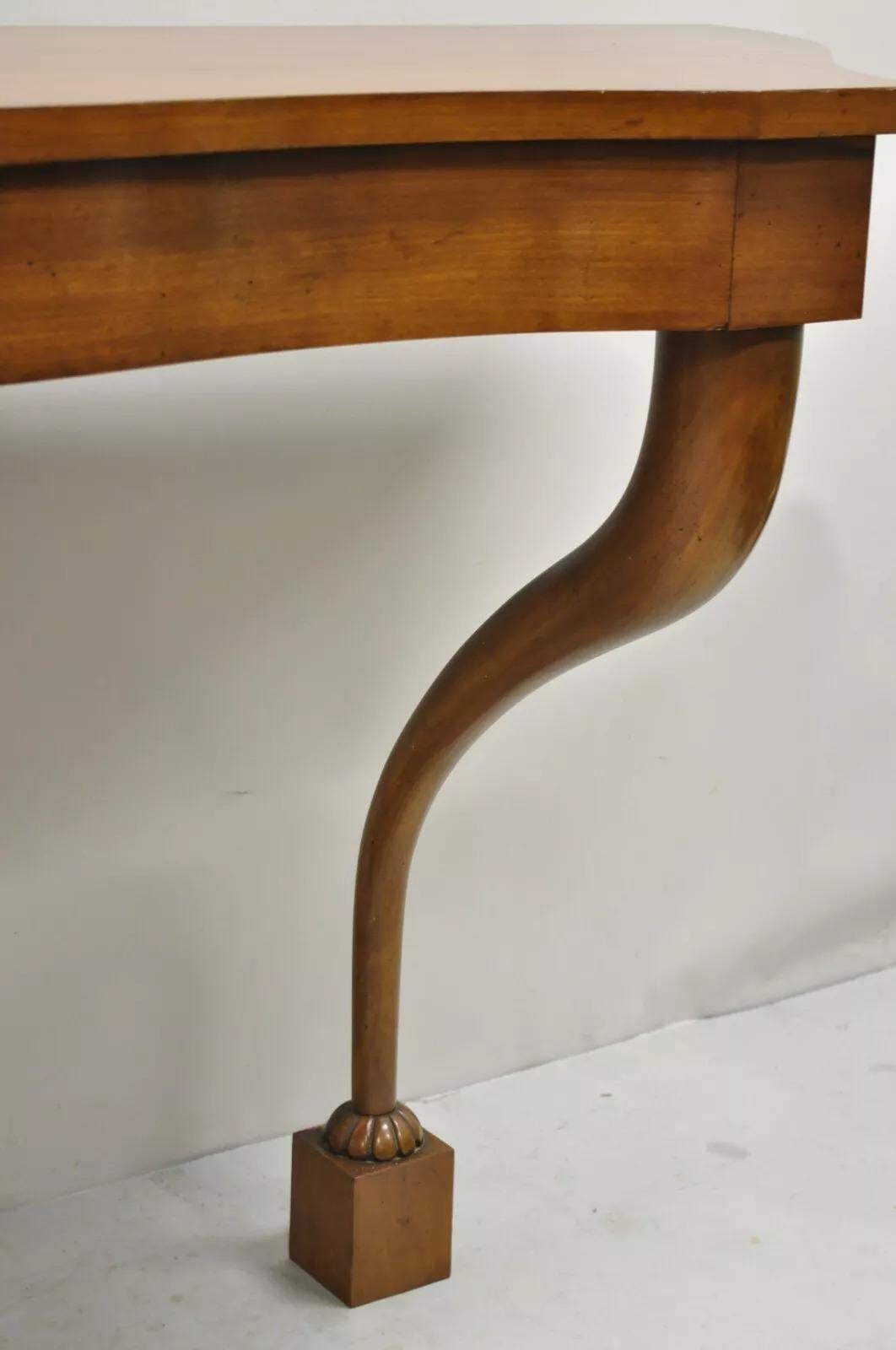 Italian Neoclassical Regency Cherry 2 Drawer Wall Mounted Console Hall ...