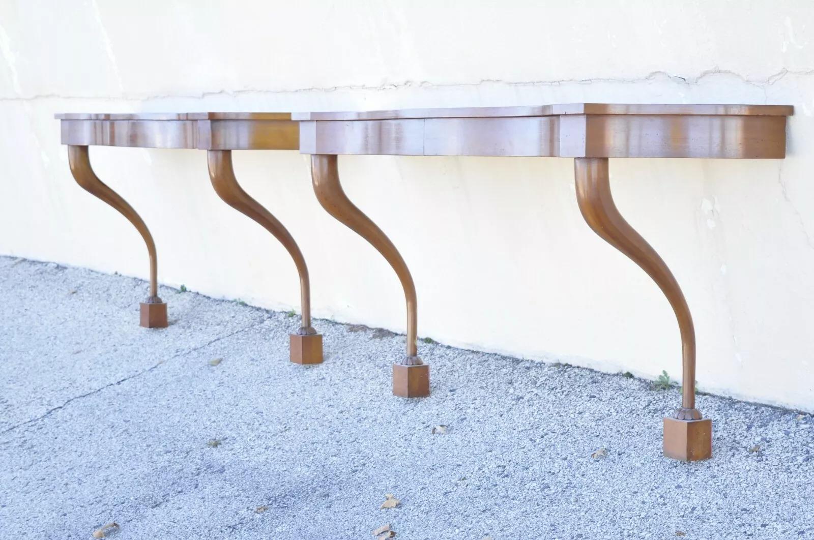 Italian Neoclassical Regency Cherry 2 Drawer Wall Mounted Console Hall ...