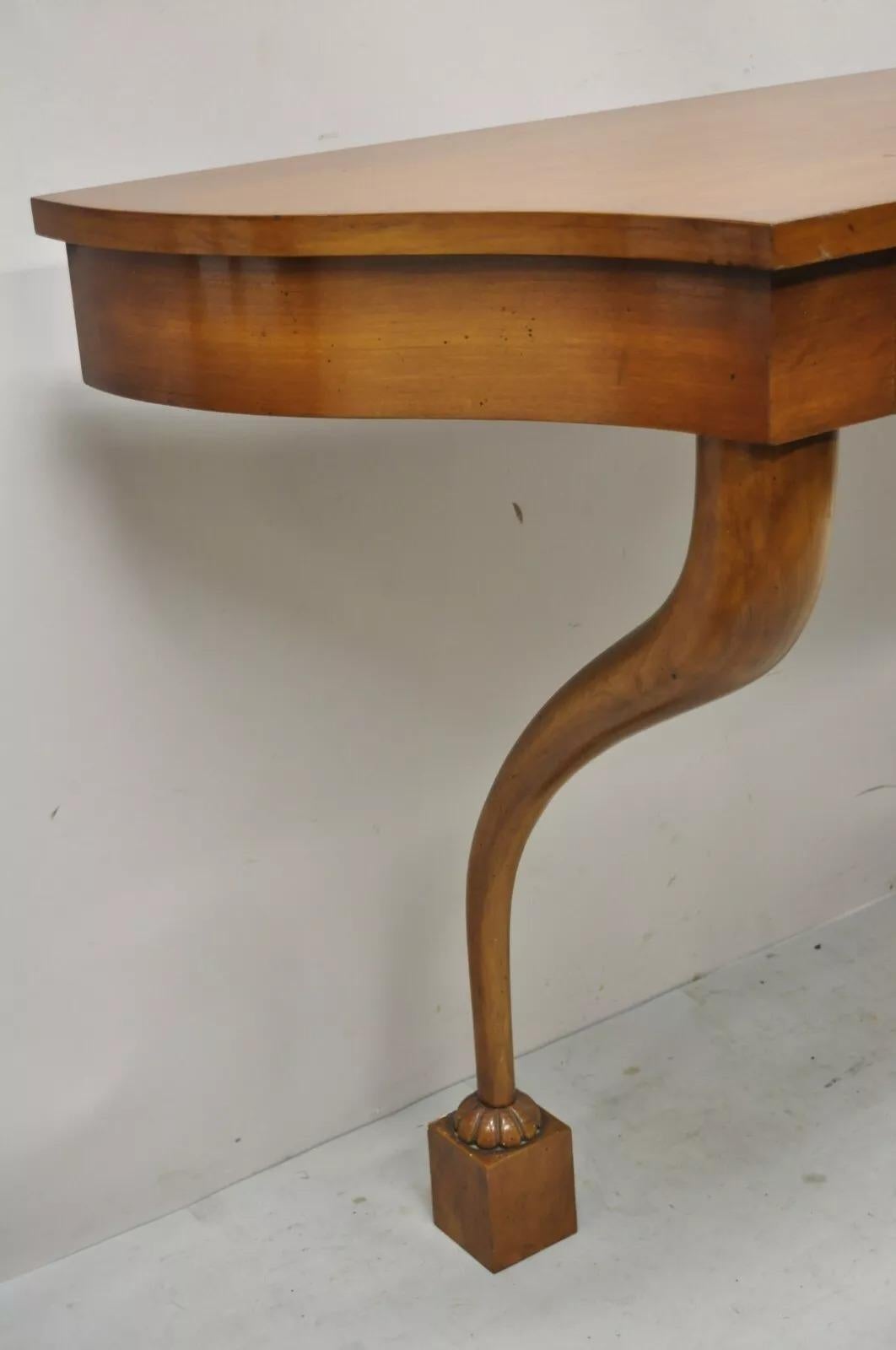 Italian Neoclassical Regency Cherry 2 Drawer Wall Mounted Console Hall ...