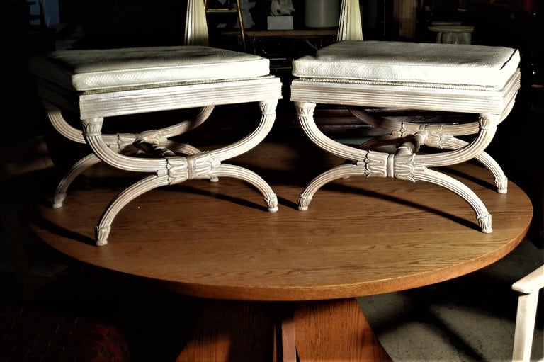 Italian Neoclassical Style Curule Benches For Sale at 1stDibs