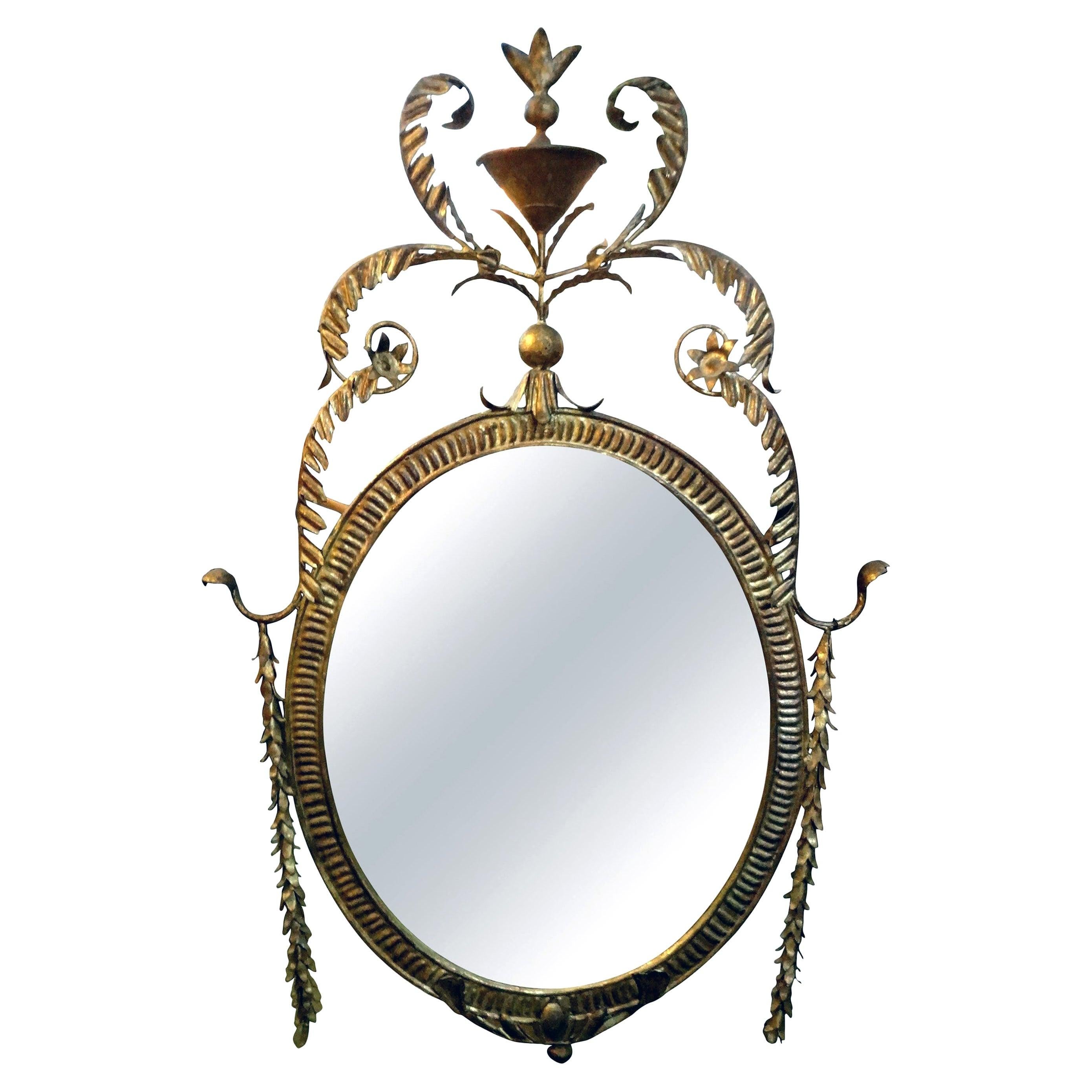 Italian Carved Gilt-wood Neoclassical Style Mirror For Sale at 1stDibs