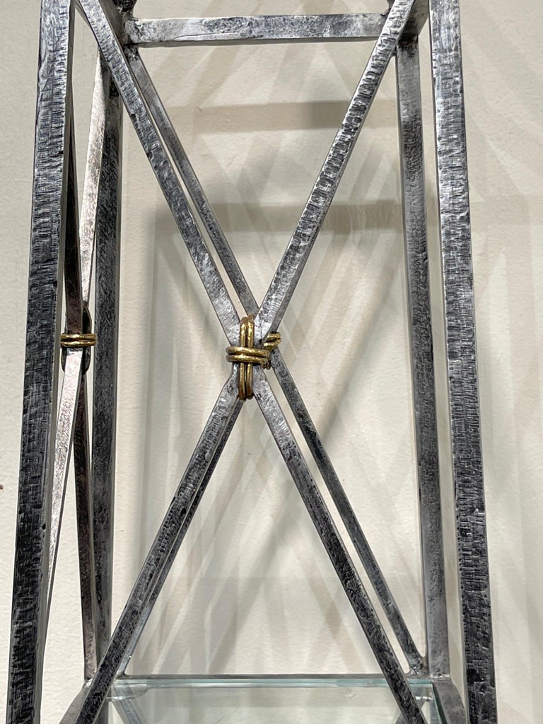 Italian Neoclassical Wrought Iron and Brass Obelisk Etagere For Sale at ...