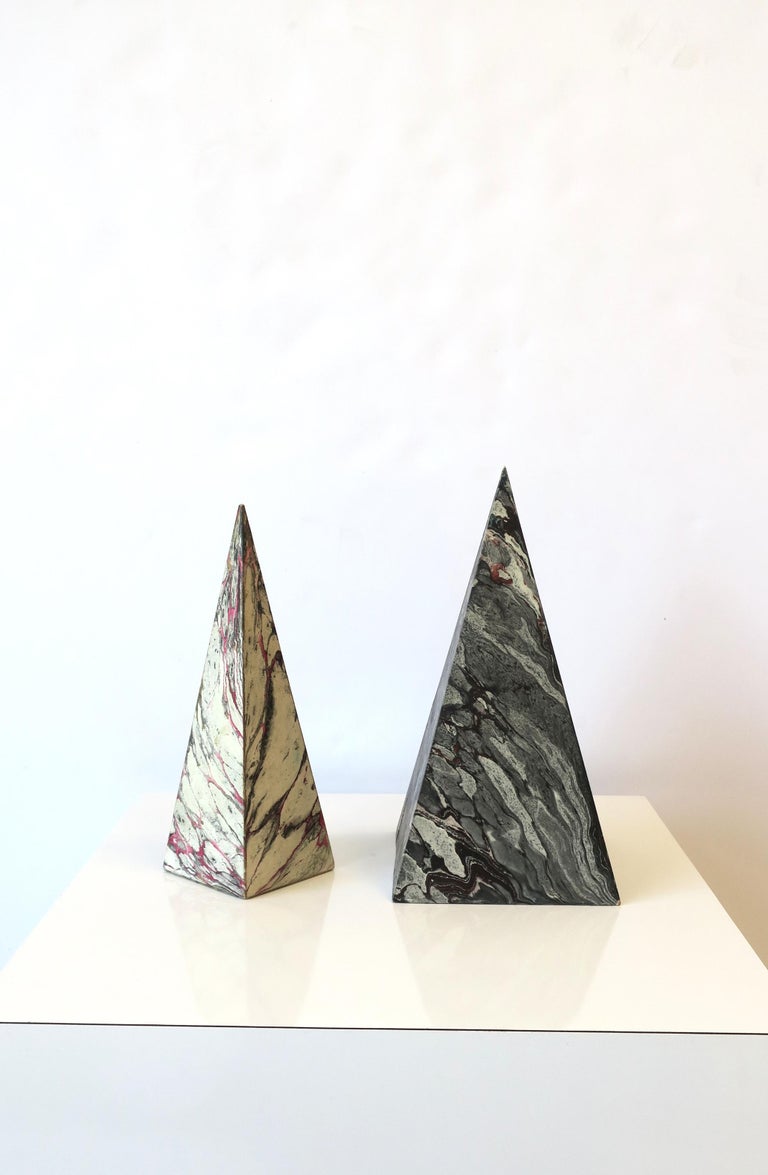 Italian Obelisk Pyramid Decorative Objects, Set For Sale at 1stDibs