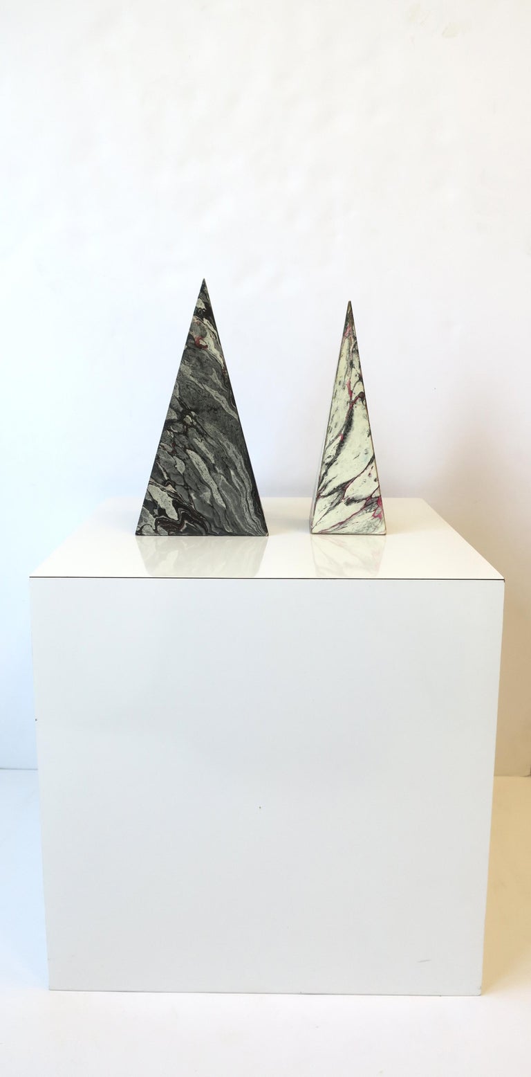 Italian Obelisk Pyramid Decorative Objects, Set For Sale at 1stDibs