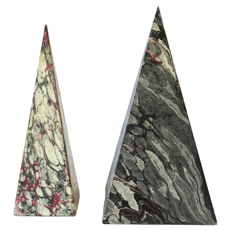 Italian Obelisk Pyramid Decorative Objects, Set For Sale at 1stDibs