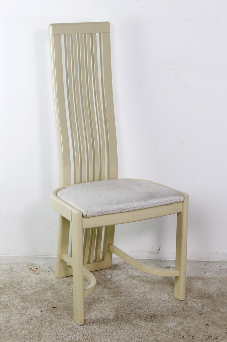 Italian Octagon Wood Dining Table and Eight Chair Set w/ One Leaf ...