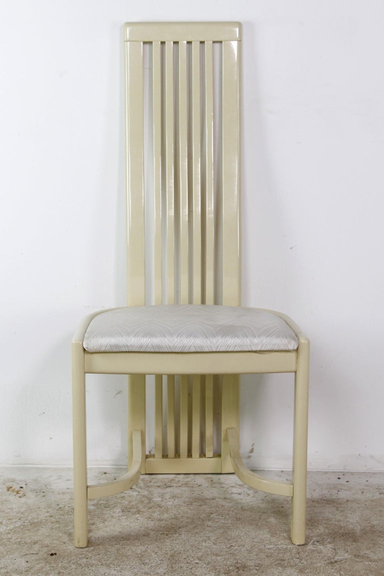 Italian Octagon Wood Dining Table and Eight Chair Set w/ One Leaf ...