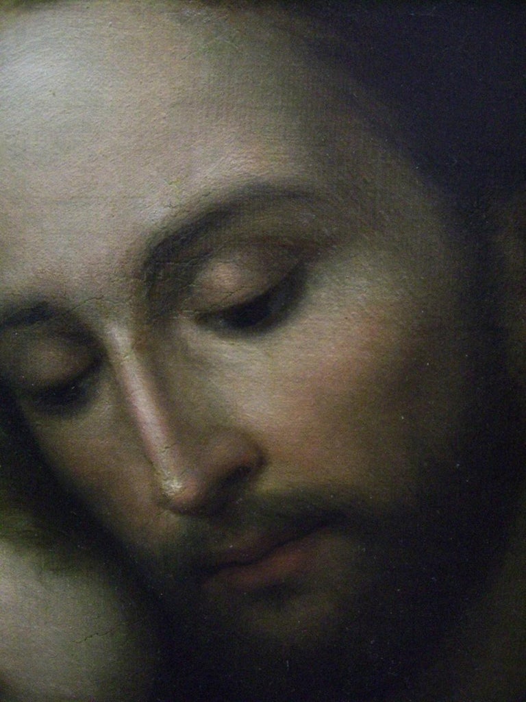 Italian Oil on Canvas Painting of Baby Jesus, 19th Century Signed Luis ...