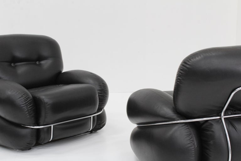 Italian Okay Sofa and Armchairs by Adriano Piazzesi, 1970s at 1stDibs