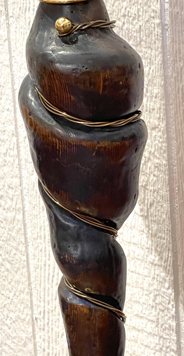 Italian Organic Modern Brass Mounted Sculptural Root Floor Lamp For ...