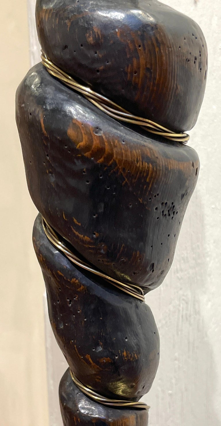 Italian Organic Modern Brass Mounted Sculptural Root Floor Lamp For ...