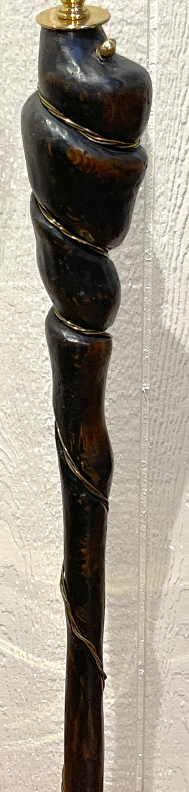 Italian Organic Modern Brass Mounted Sculptural Root Floor Lamp For ...