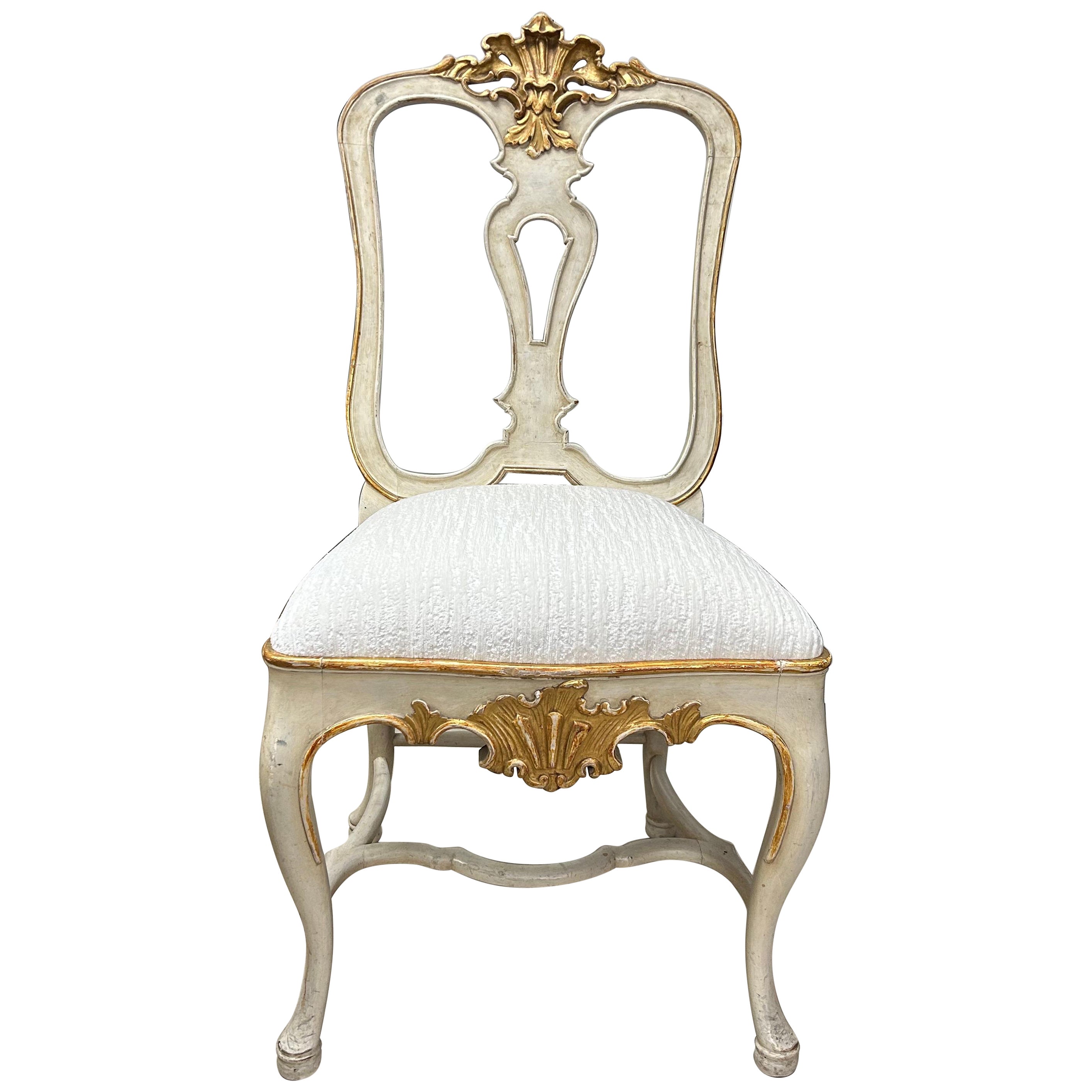 Italian Painted And Gilt Chair For Sale at 1stDibs