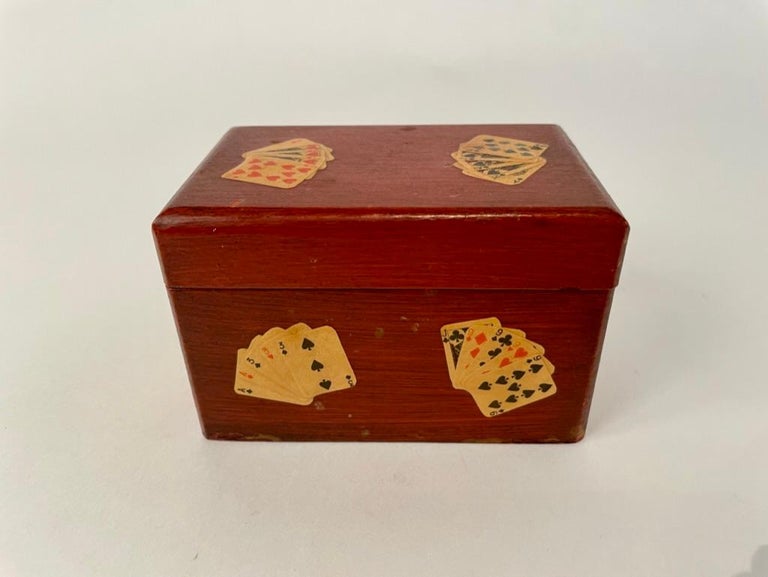 Italian Painted and Lacquered Playing Card Box, circa 1900 For Sale at ...