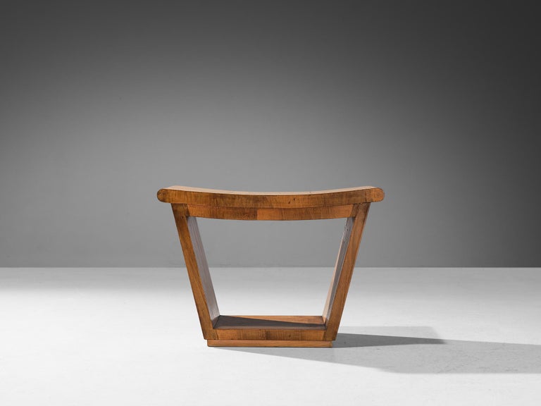Italian Pair of Stools in Walnut For Sale at 1stDibs