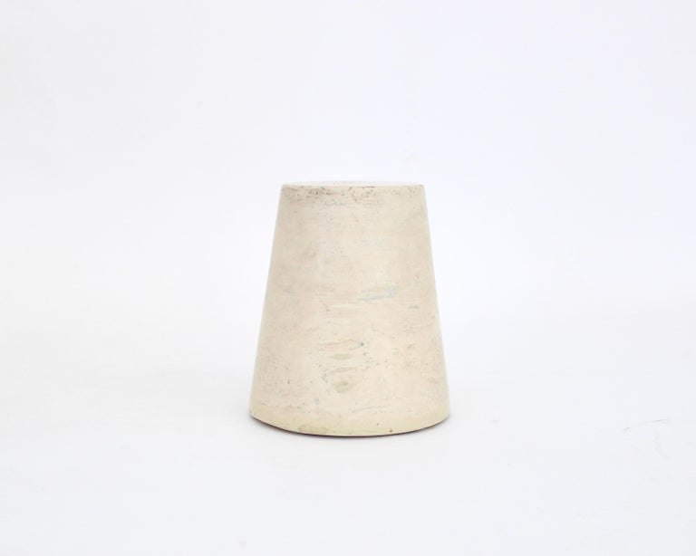Italian Pale Cream Solid Architectural Marble Cone Form For Sale at 1stDibs