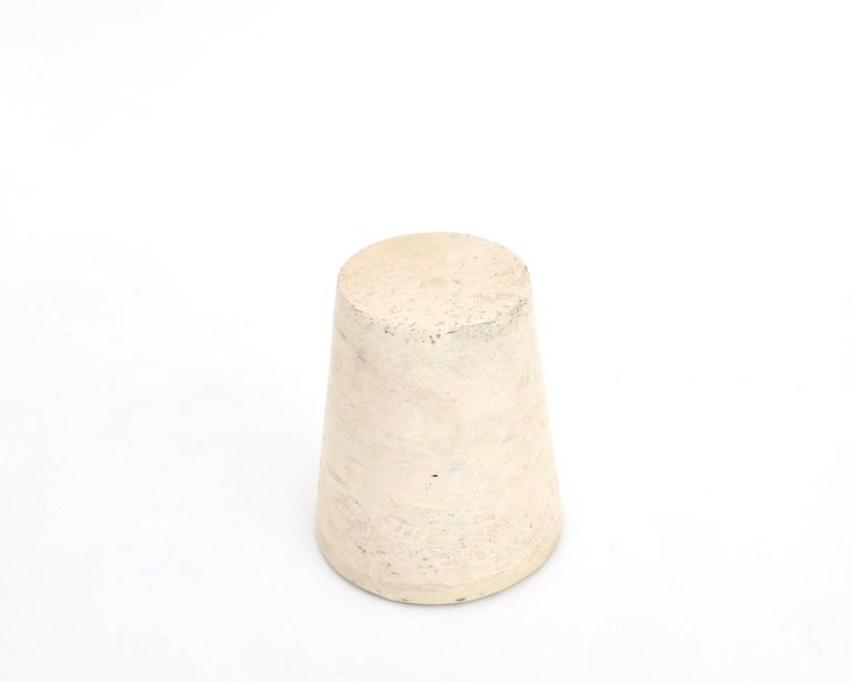 Italian Pale Cream Solid Architectural Marble Cone Form For Sale at 1stDibs