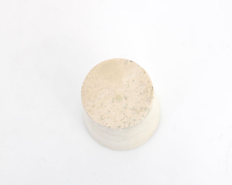 Italian Pale Cream Solid Architectural Marble Cone Form For Sale at 1stDibs