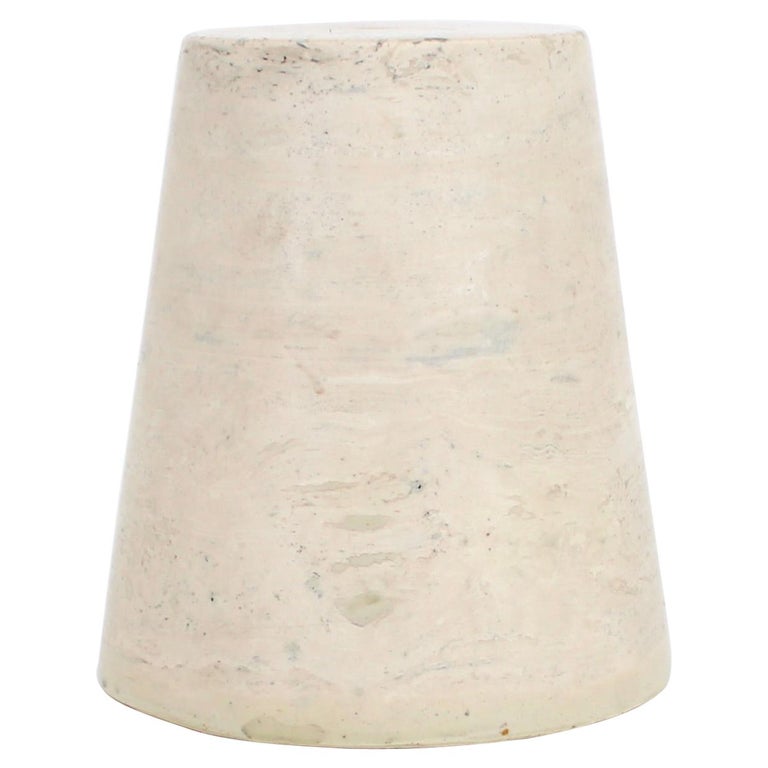 Italian Pale Cream Solid Architectural Marble Cone Form For Sale at 1stDibs