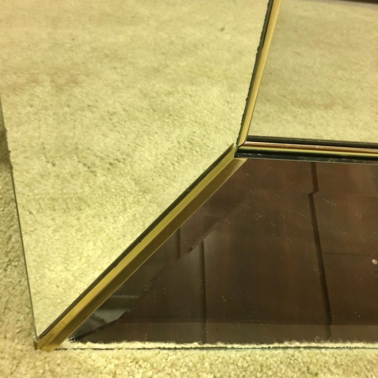 Italian Panel Frame Rectangular Mirror Attributed to Crystal Art at 1stDibs