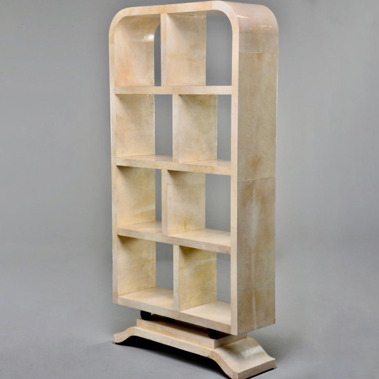 Italian Parchment Covered Étagère at 1stDibs