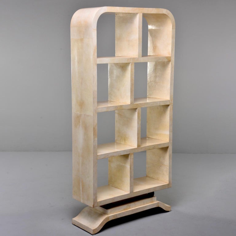Italian Parchment Covered Étagère at 1stDibs