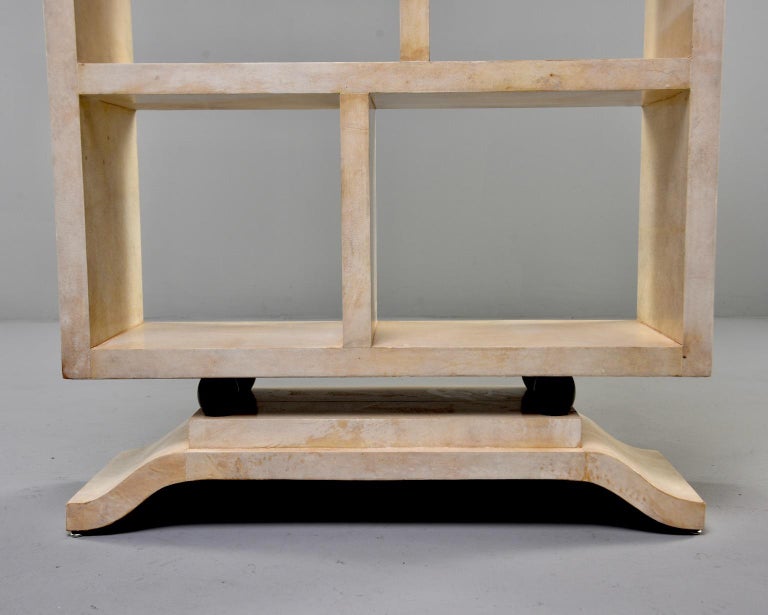 Italian Parchment Covered Étagère at 1stDibs
