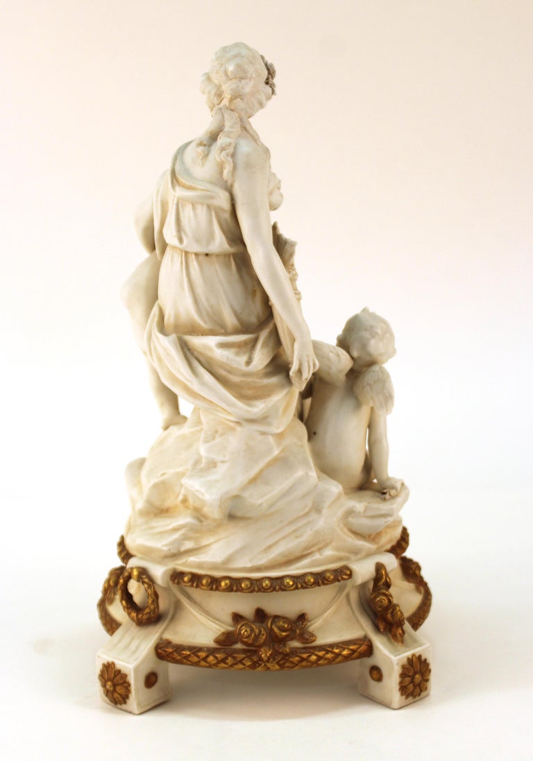 Italian Parianware Seated Venus with Cherubs Sculpture at 1stDibs ...