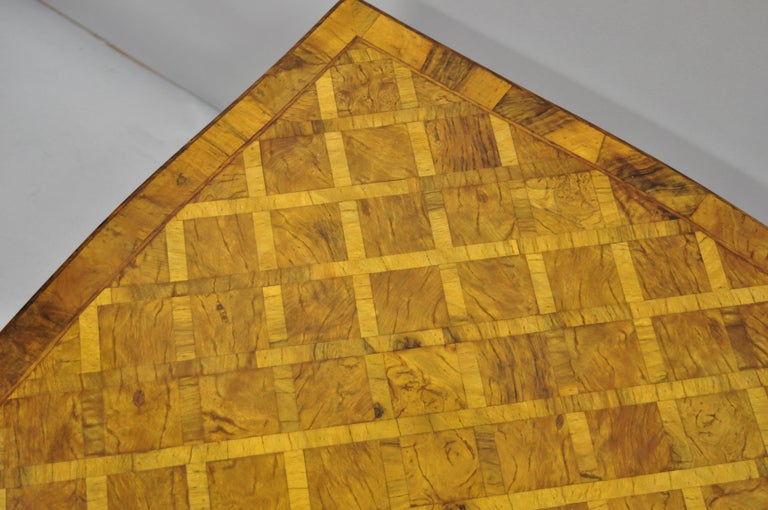 Italian Parquetry Inlay Olive Wood Square Coffee Side Table Louis XV ...
