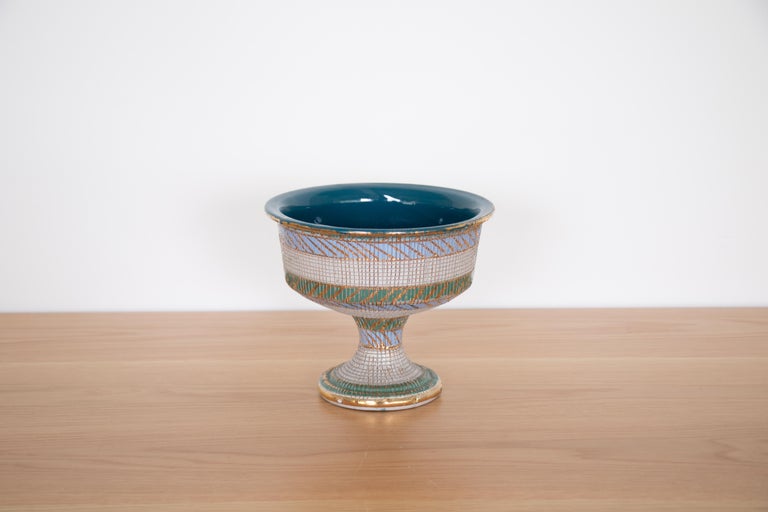 Italian Pedestal Bowl by Bitossi at 1stDibs