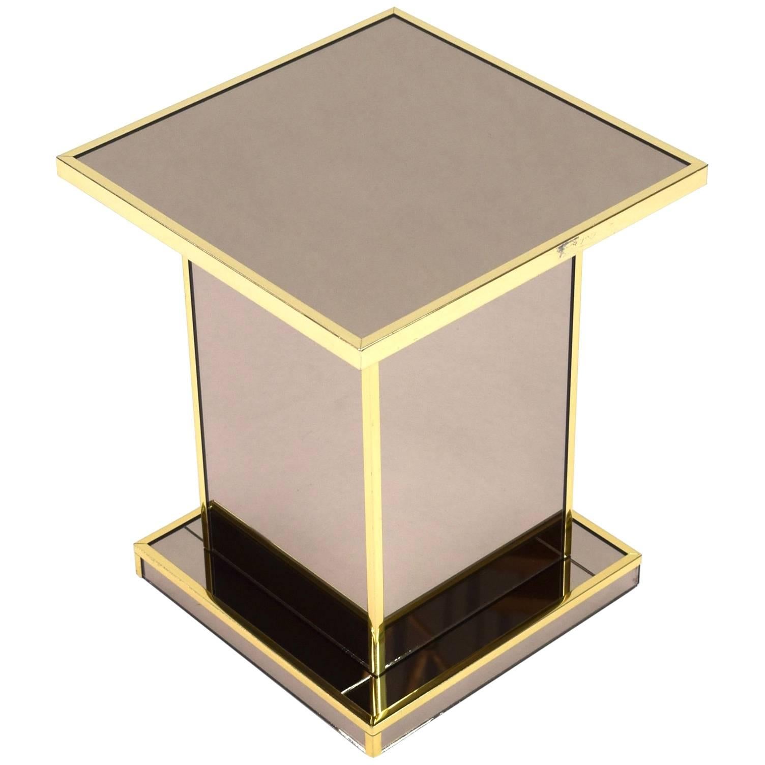 Mirrored Triangular Pedestal For Sale at 1stDibs
