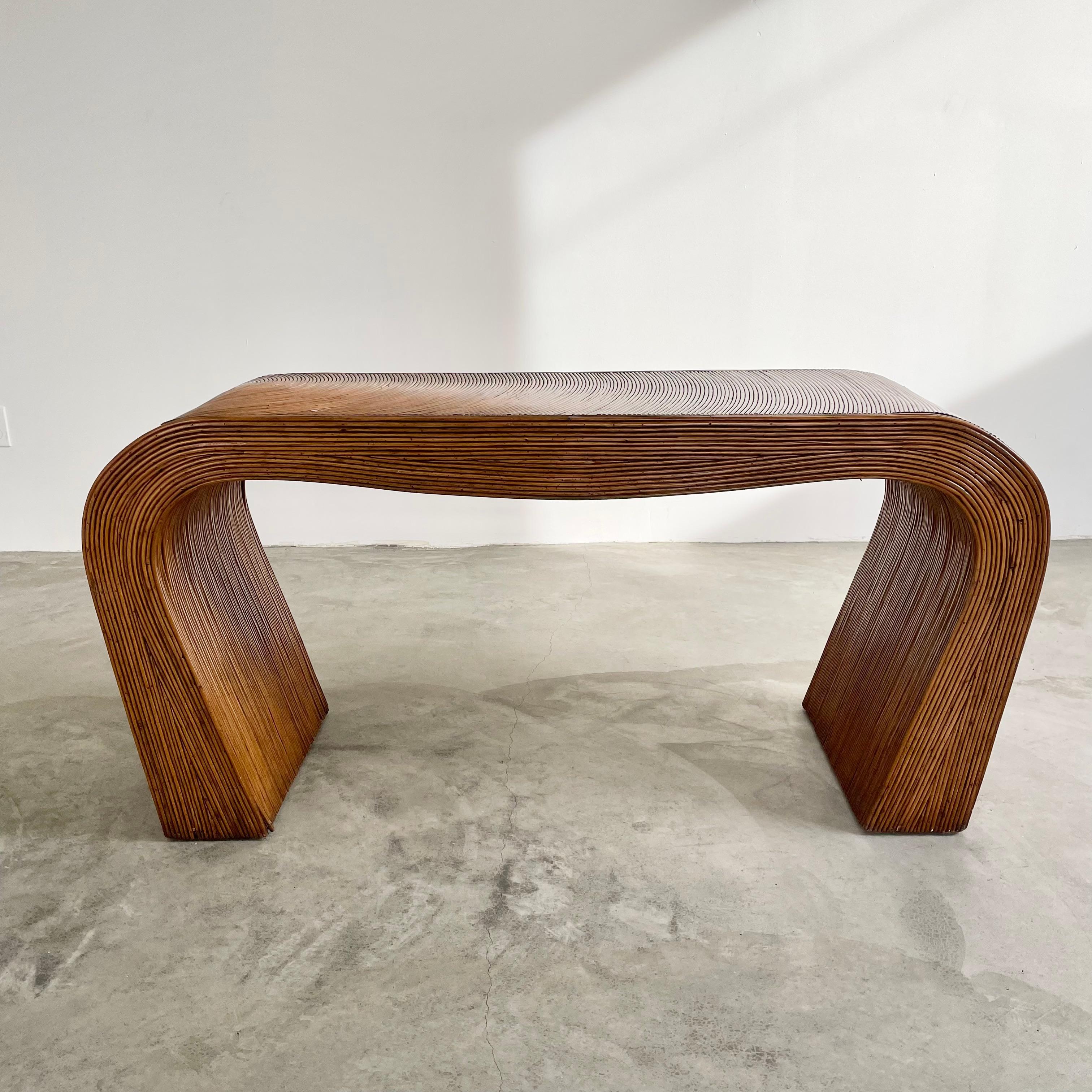 Italian Pencil Reed Console at 1stDibs