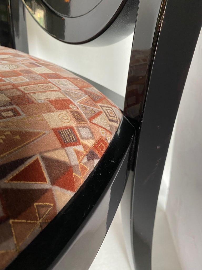 Italian Pietro Constantini for Ello Draped Black Lacquer Side Accent ...