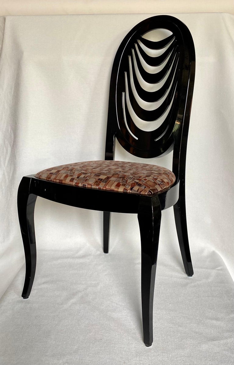 Italian Pietro Constantini for Ello Draped Black Lacquer Side Accent ...