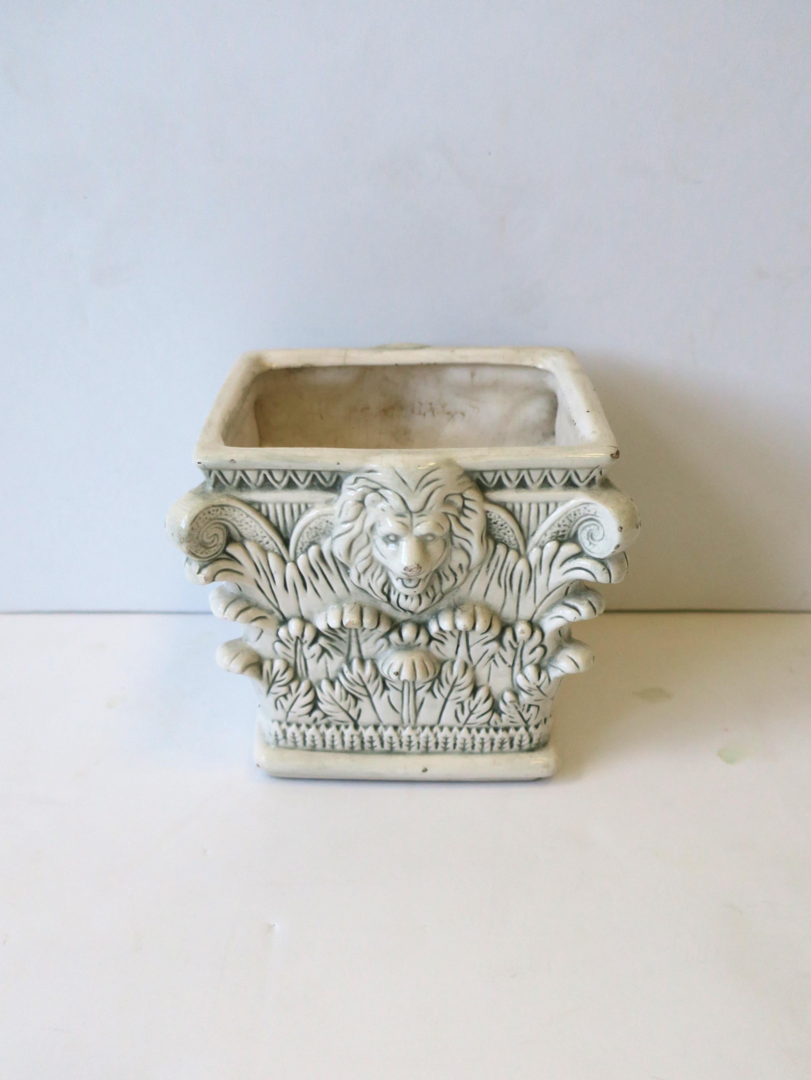 Italian Planter Pot Jardinière Cachepot with Lion Head Design For Sale ...
