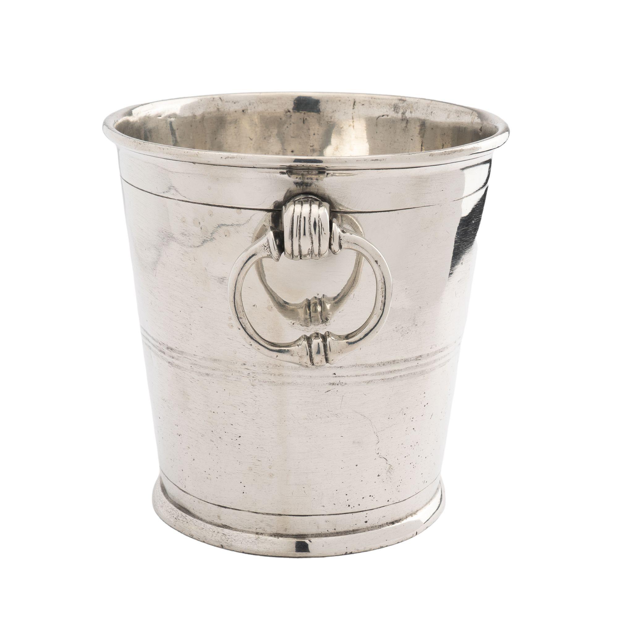 Italian Polished Pewter Ice Pail by La Bottega Del Peltro '1970s' For ...