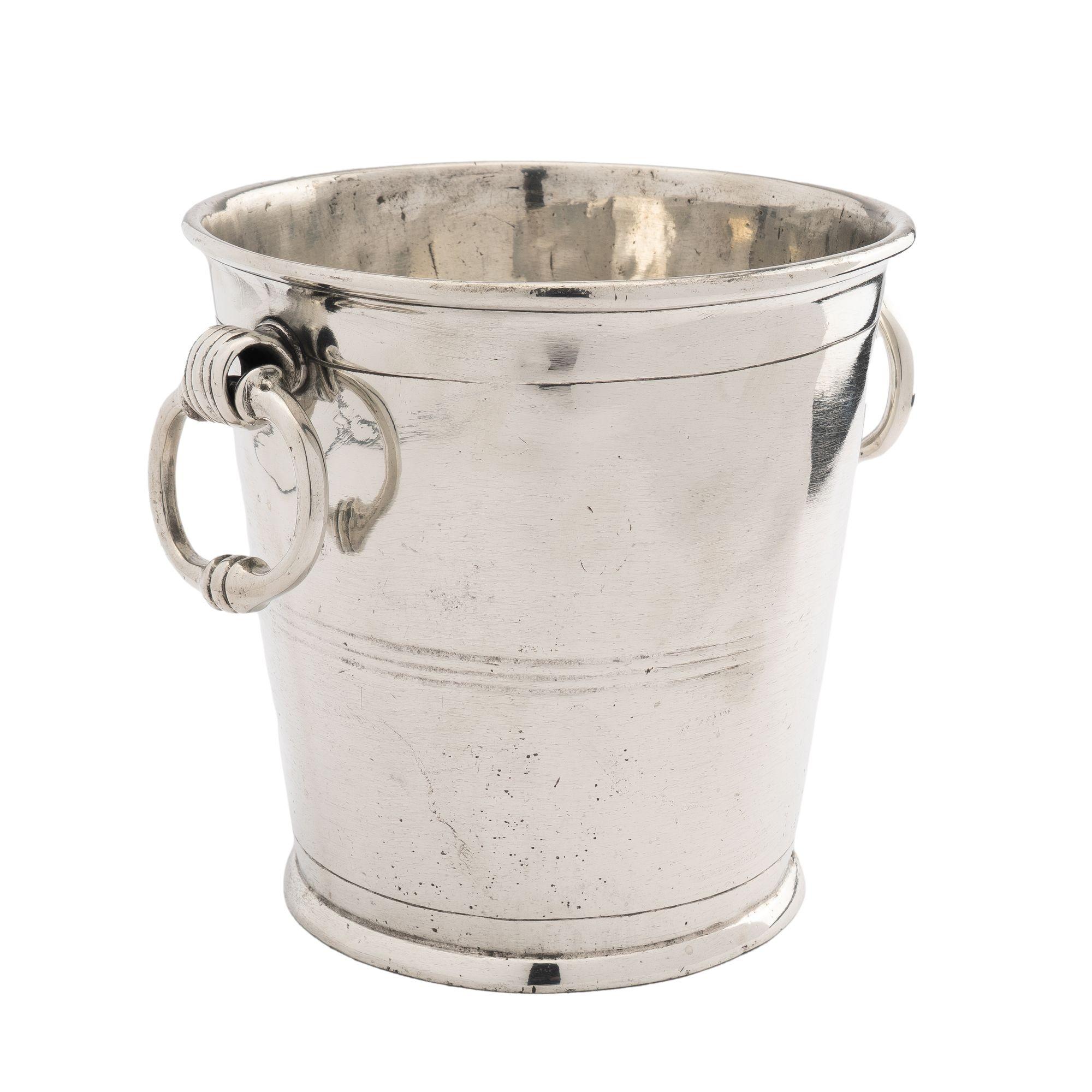 Italian Polished Pewter Ice Pail by La Bottega Del Peltro '1970s' For ...