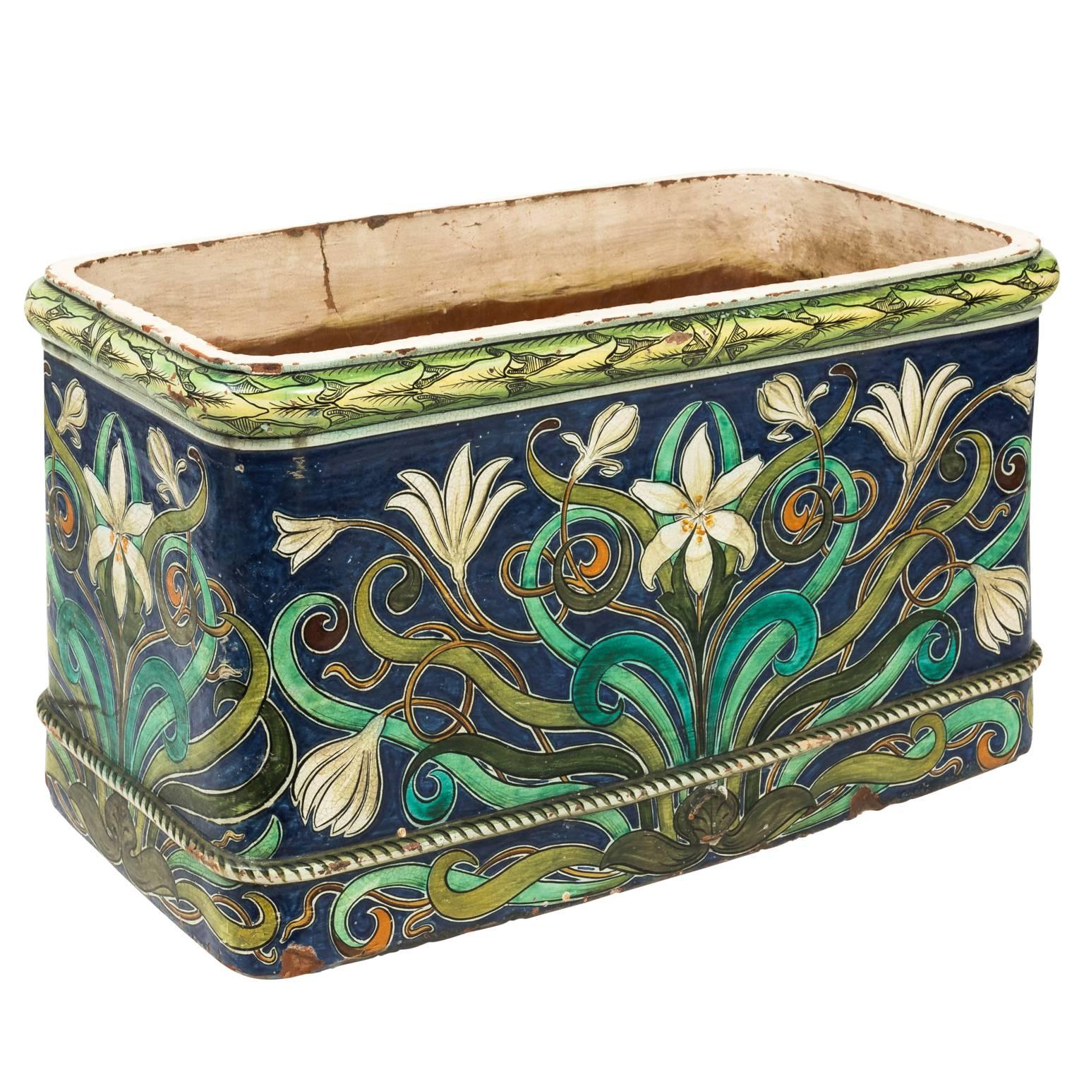 Italian Polychrome Majolica Cistern For Sale at 1stDibs | cistern for sale