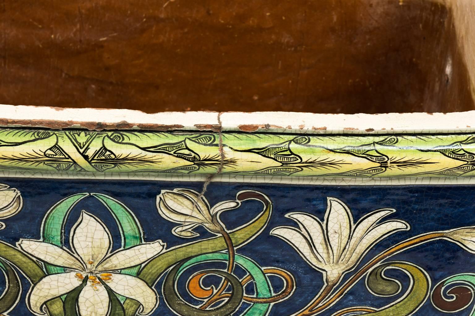 Italian Polychrome Majolica Cistern For Sale at 1stDibs | cistern for sale