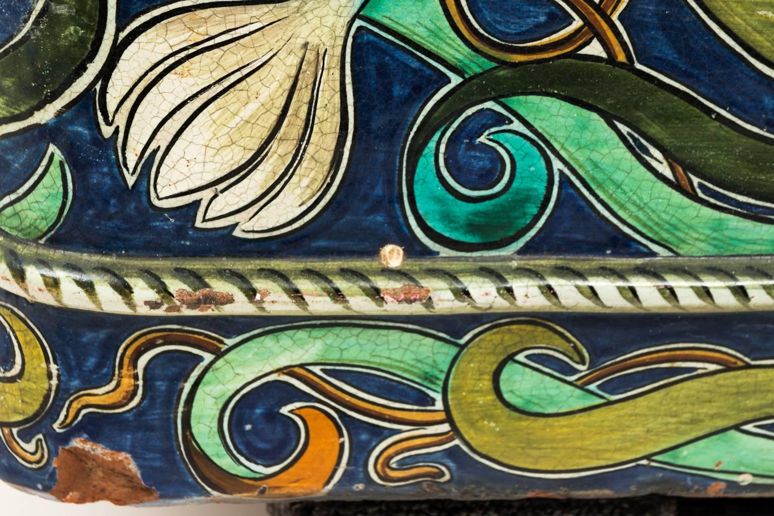 Italian Polychrome Majolica Cistern For Sale at 1stDibs | cistern for sale
