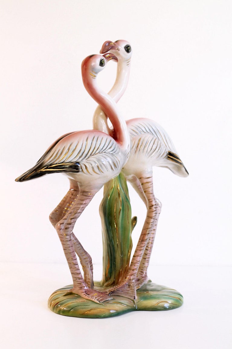 Italian Porcelain Flamingo Statue, 1950s, Bitossi, Italy 'Signed' For ...
