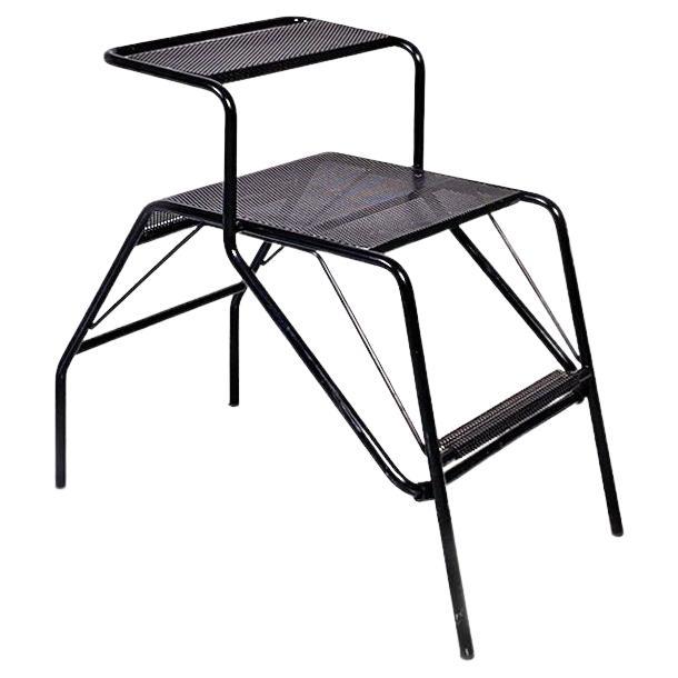 Italian post modern black metal chair convertible into ladder 1980s at ...