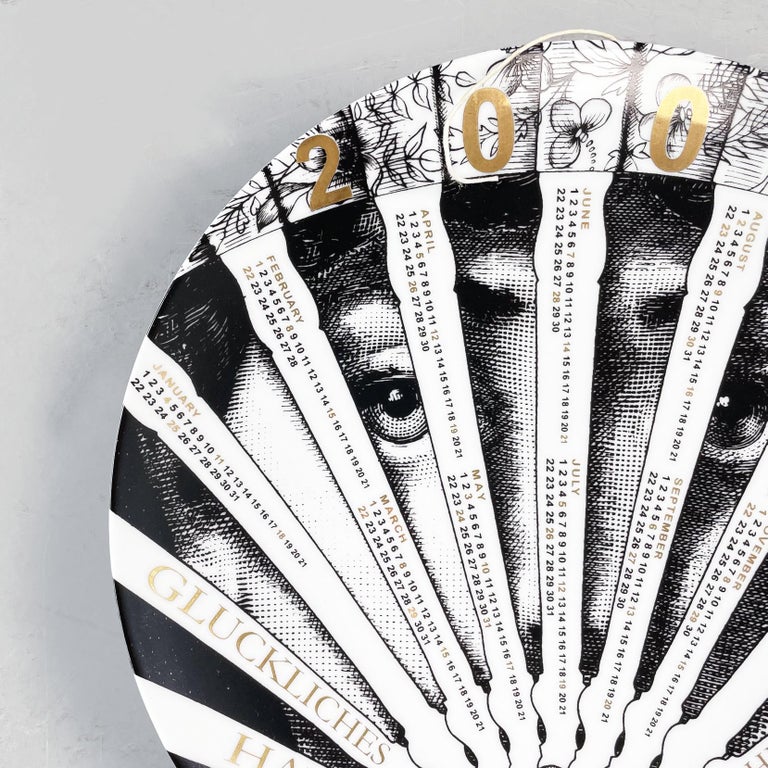 Italian Post-Modern Ceramic Wall Calendar Plate 2009 by Fornasetti ...