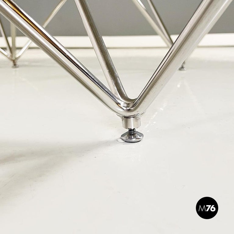 Italian Post-Modern Coffee Table in Steel and Tempered Glass, 2000s For ...