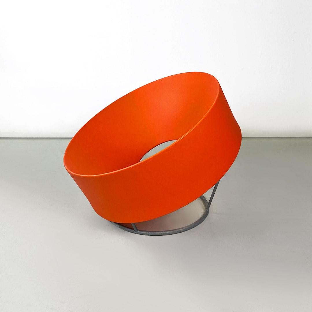 Italian Post Modern Colored Plastic and Metal Armchair by Enzo Berti ...