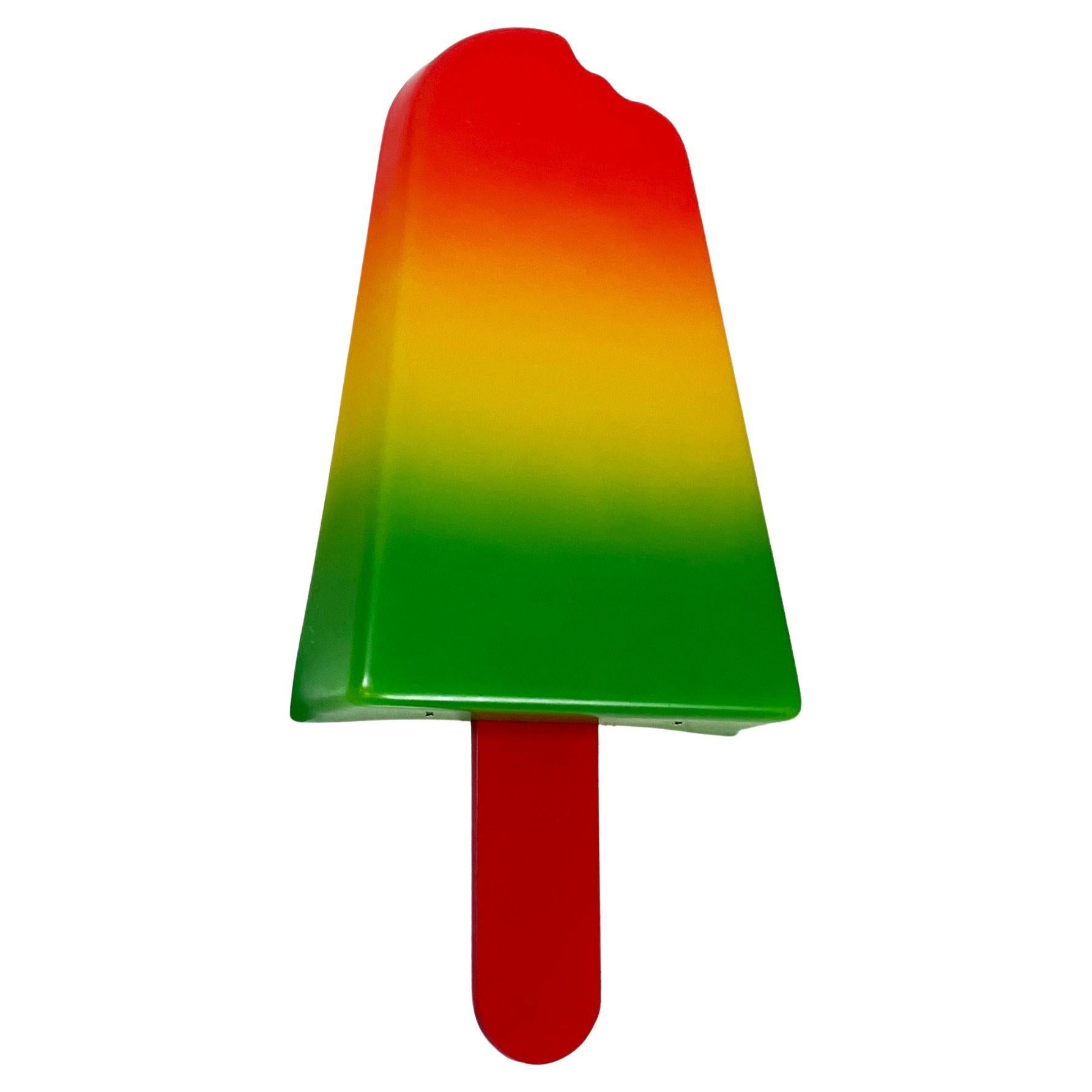 Italian post modern Ice cream wall lamp in plastic and wood, 2000s For ...