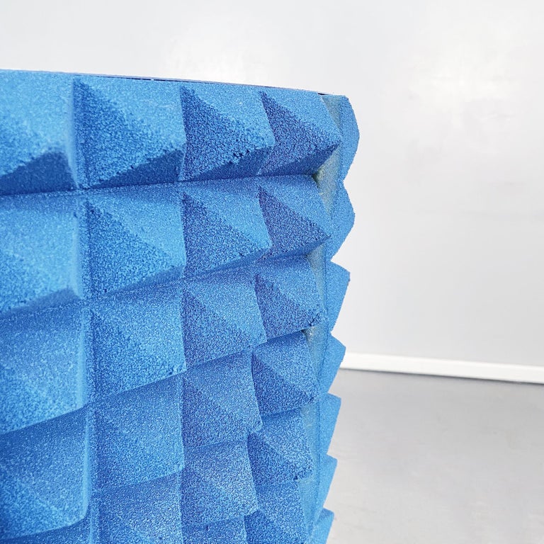 Italian Post-Modern Rectangular TOTEM with Blue Foam Pyramids, 2000s ...